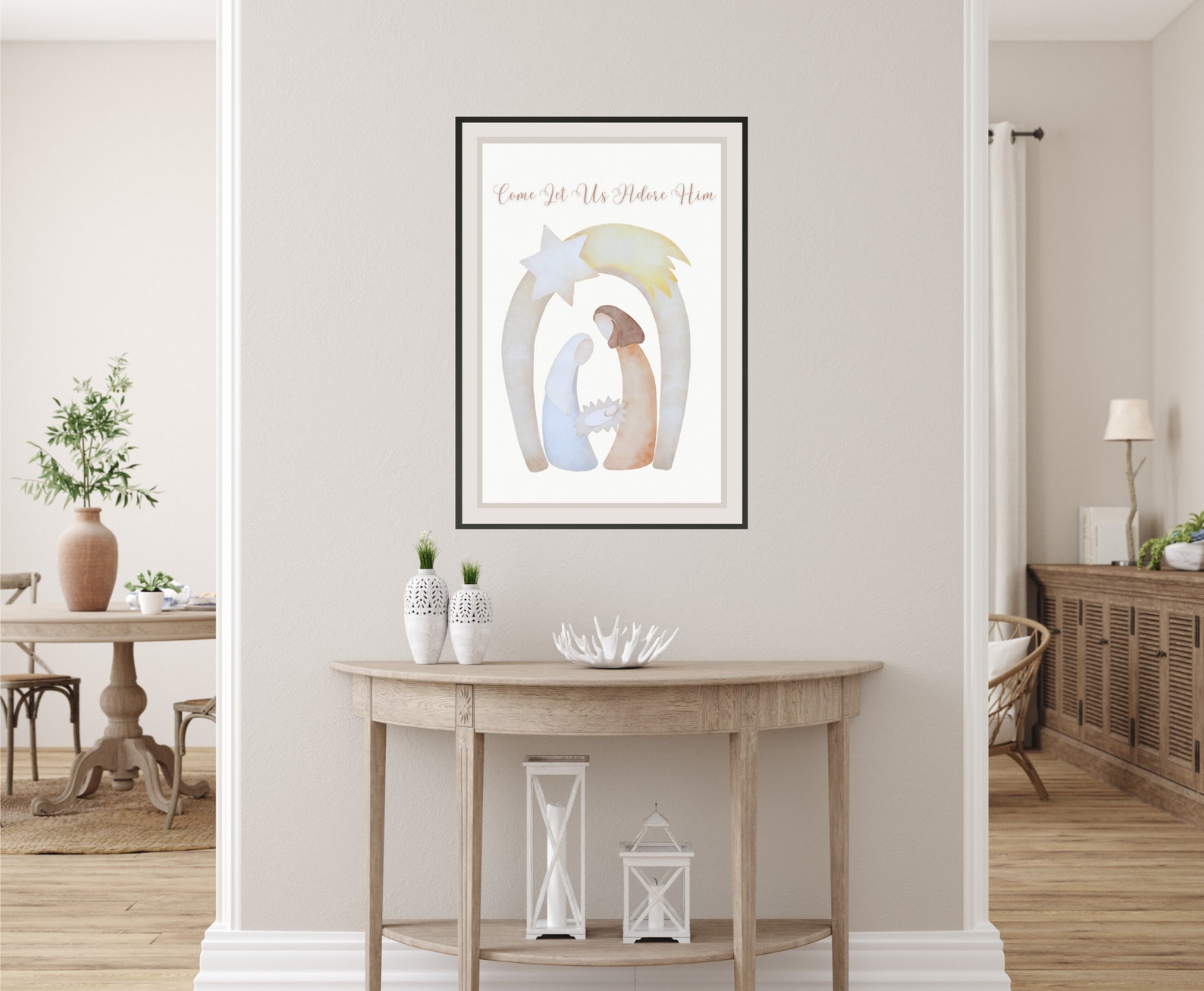 Christian Wall Decor for Christmas, Nativity Scene, Wall Art Religious ...