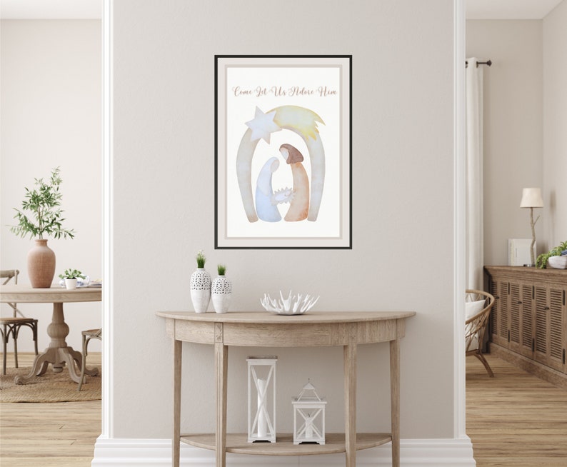 Christian Wall Decor for Christmas, Nativity Scene, Wall Art Religious ...