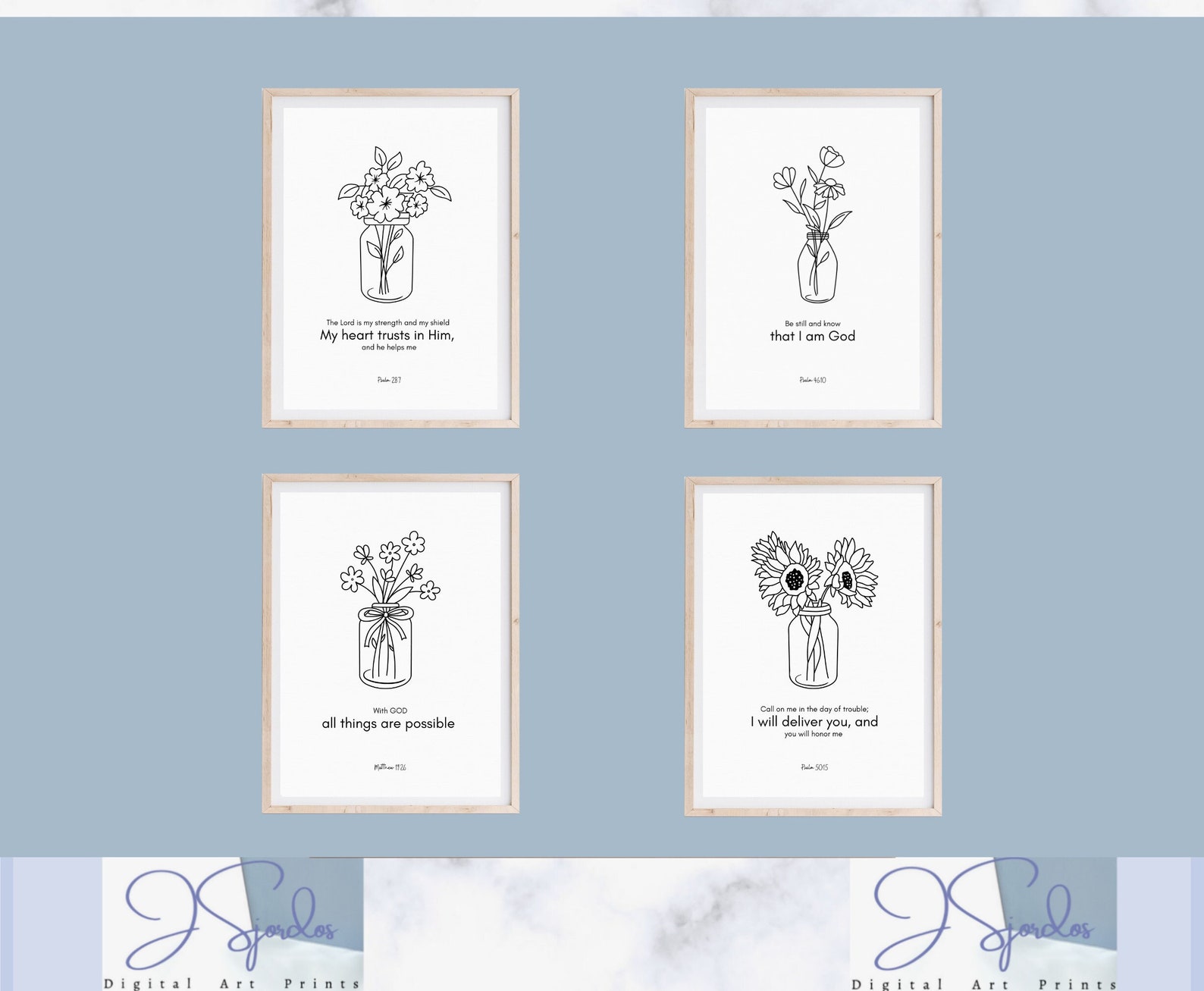 Printable Bible Verse Christian Wall Art Religious Home Decor Digital ...