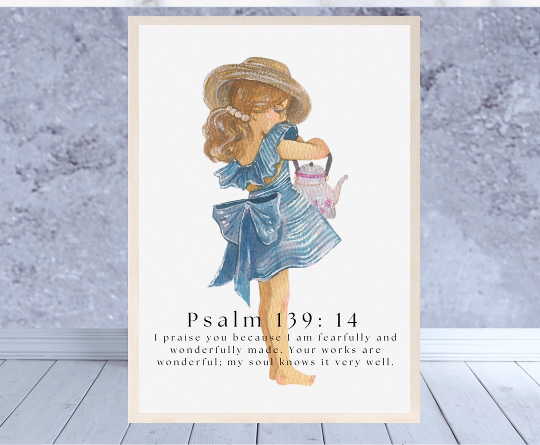 Little Girl With Teapot Christian Wall Art, Christian Gifts, Scripture ...