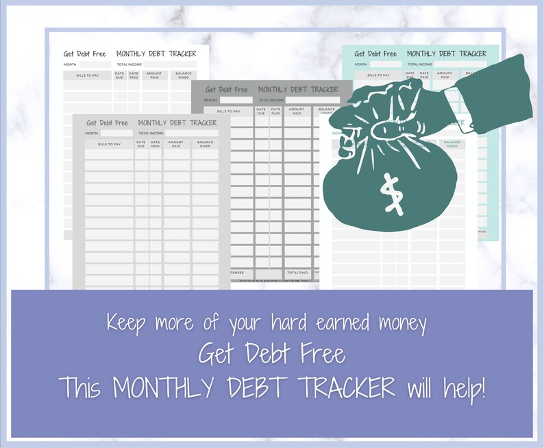 Printable Monthly Bill Tracker, Digital Budget Planner, Expense Log ...