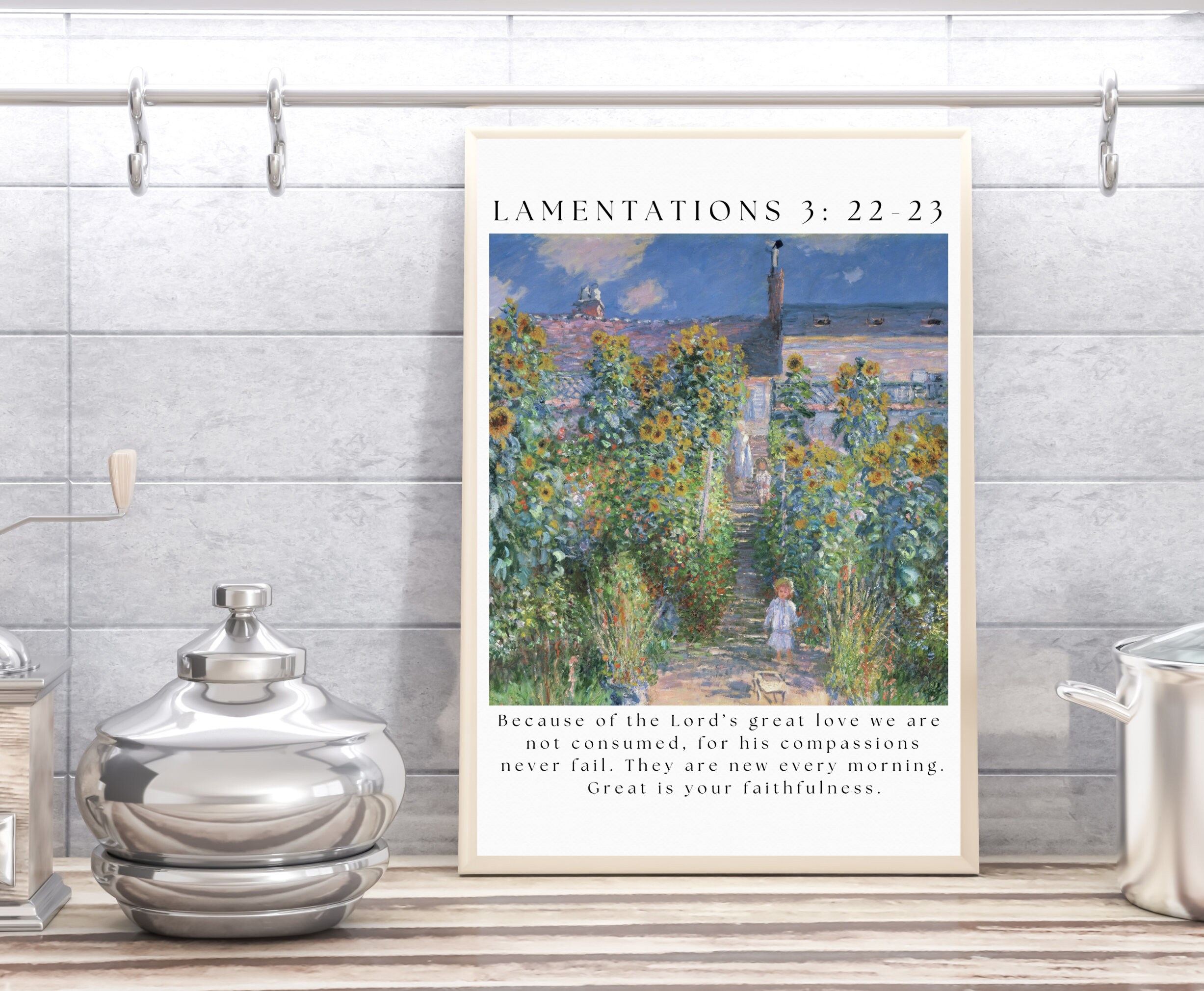 Bible Verse Wall Poster Lamentations 3: 22-23 Scripture Wall - Etsy