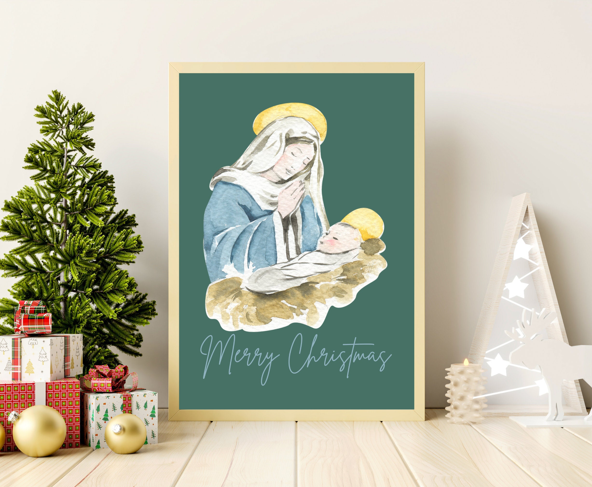 Printable Religious Christmas Wall Decor, Christian Wall Art ...
