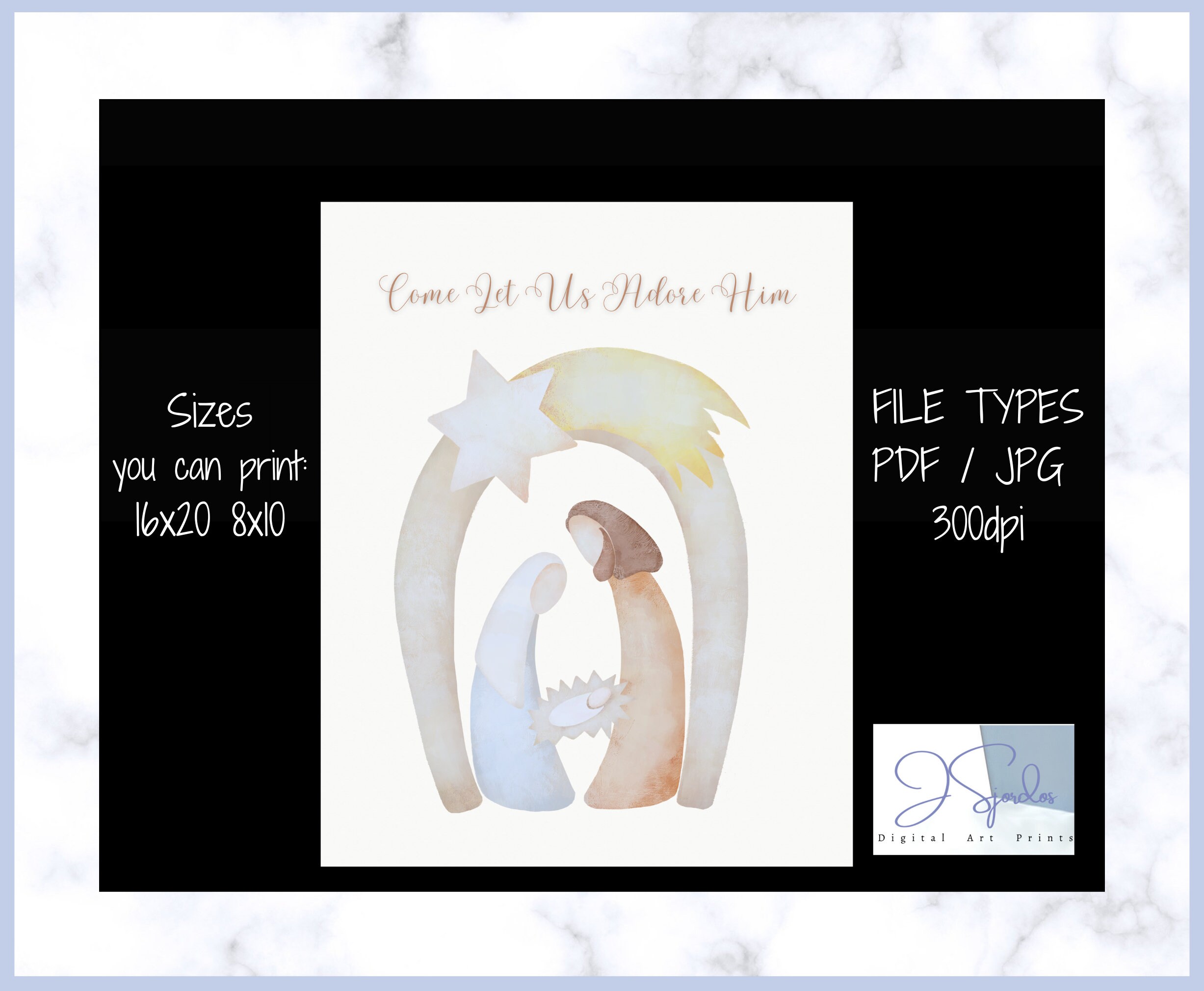 Christian Wall Decor for Christmas, Nativity Scene, Wall Art Religious ...