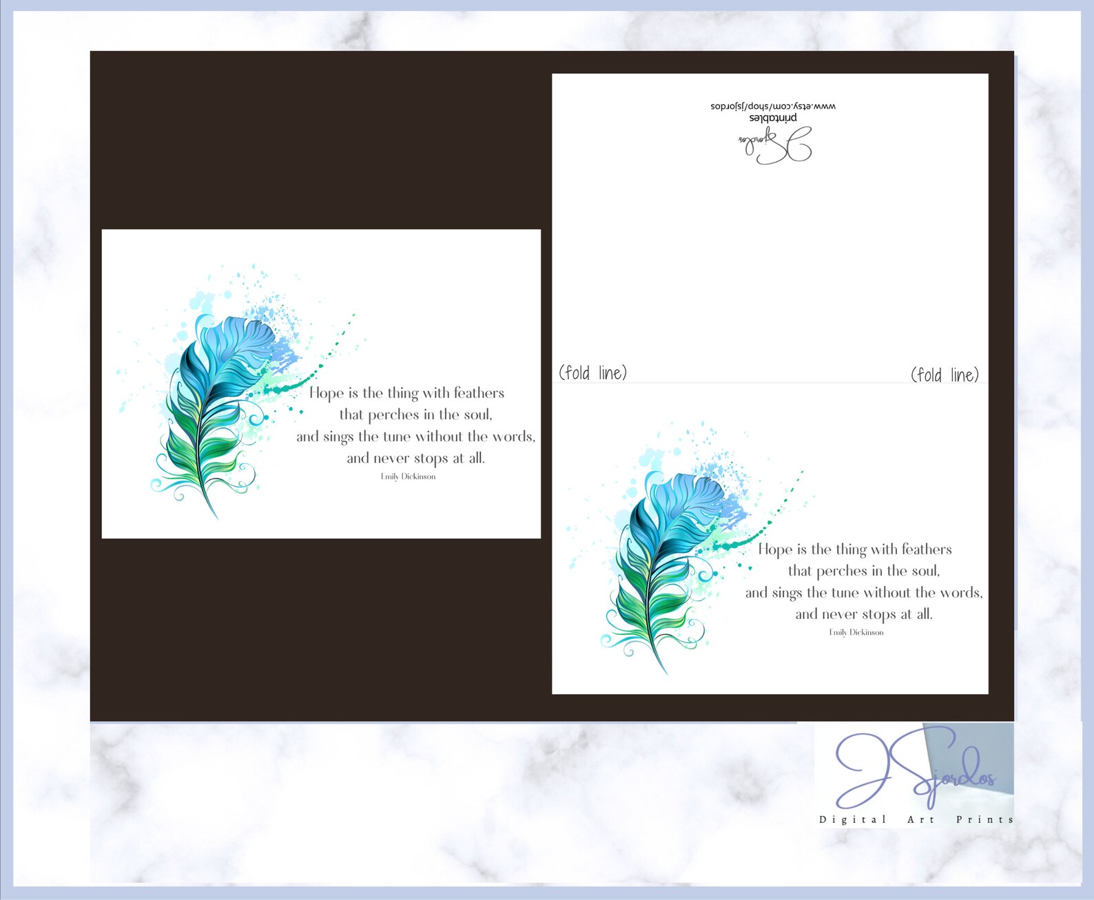 Emily Dickinson Poem Printable Card, Emily Dickinson Hope is the Thing ...