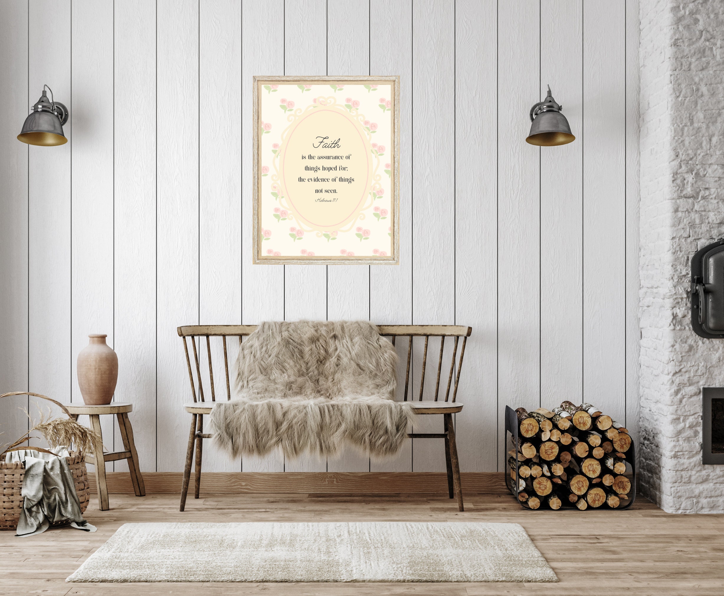 Hebrews 11:1 Faith Christian Wall Art, Scripture Verse for Walls ...