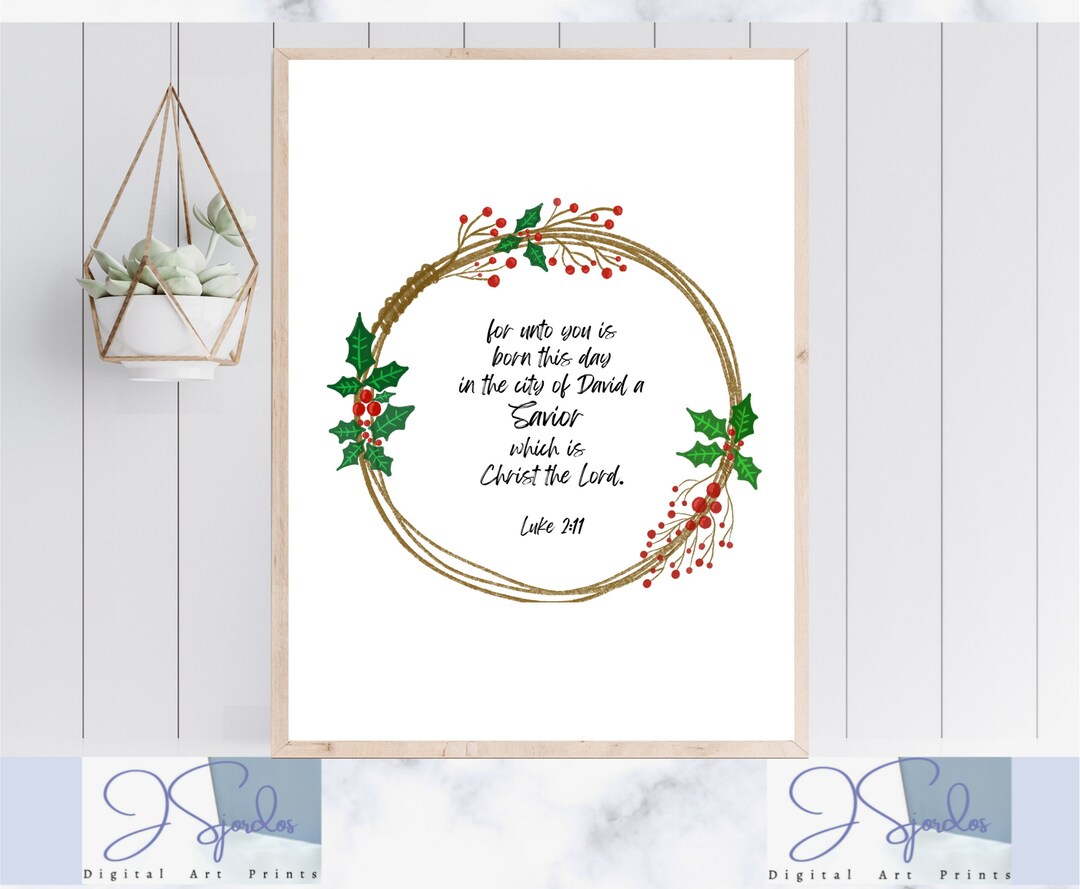 Christmas Printable Wall Art, Religious Digital Art Print, Christmas ...