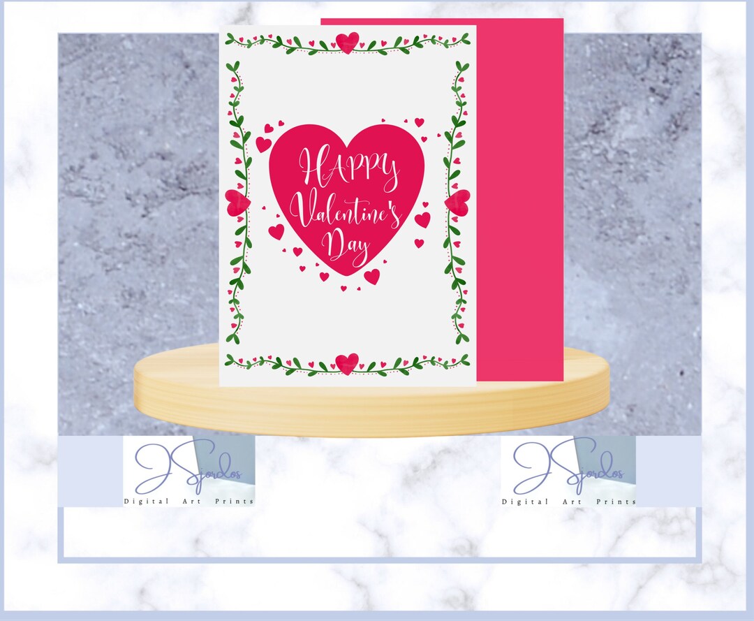 Digital Valentines Day Card, Printable Valentine's Day Card, Happy ...