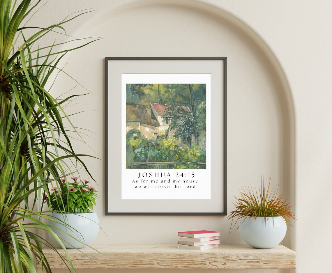Joshua 24:15 Bible Verse Wall Art Christian Wall Poster - Etsy