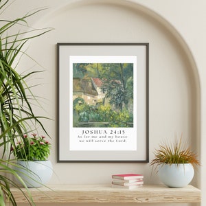 Joshua 24:15 Bible Verse Wall Art, Christian Wall Poster, Modern ...
