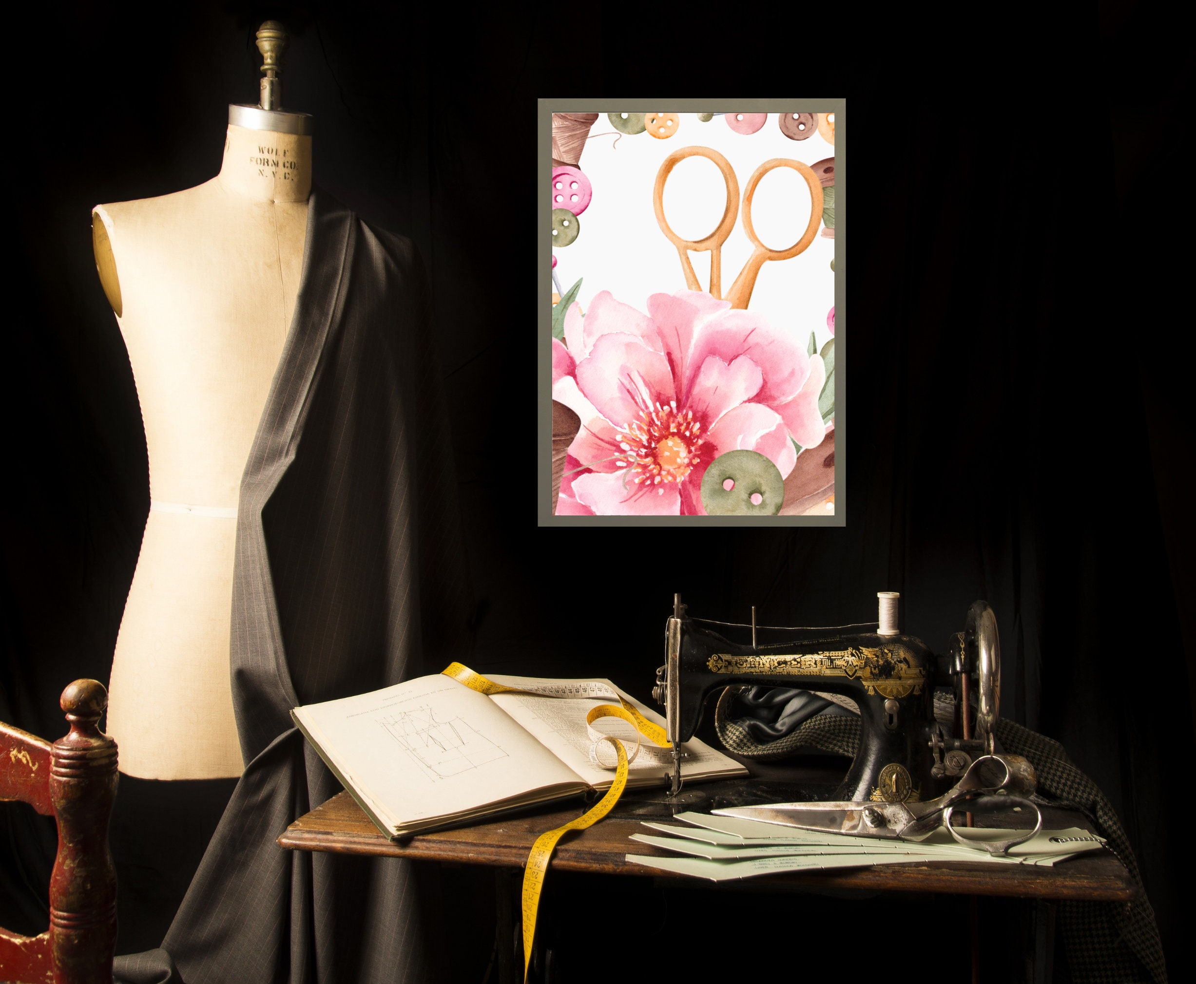 Sewing Room Wall Picture, Art Printables, Sewing Room Wall Decor ...