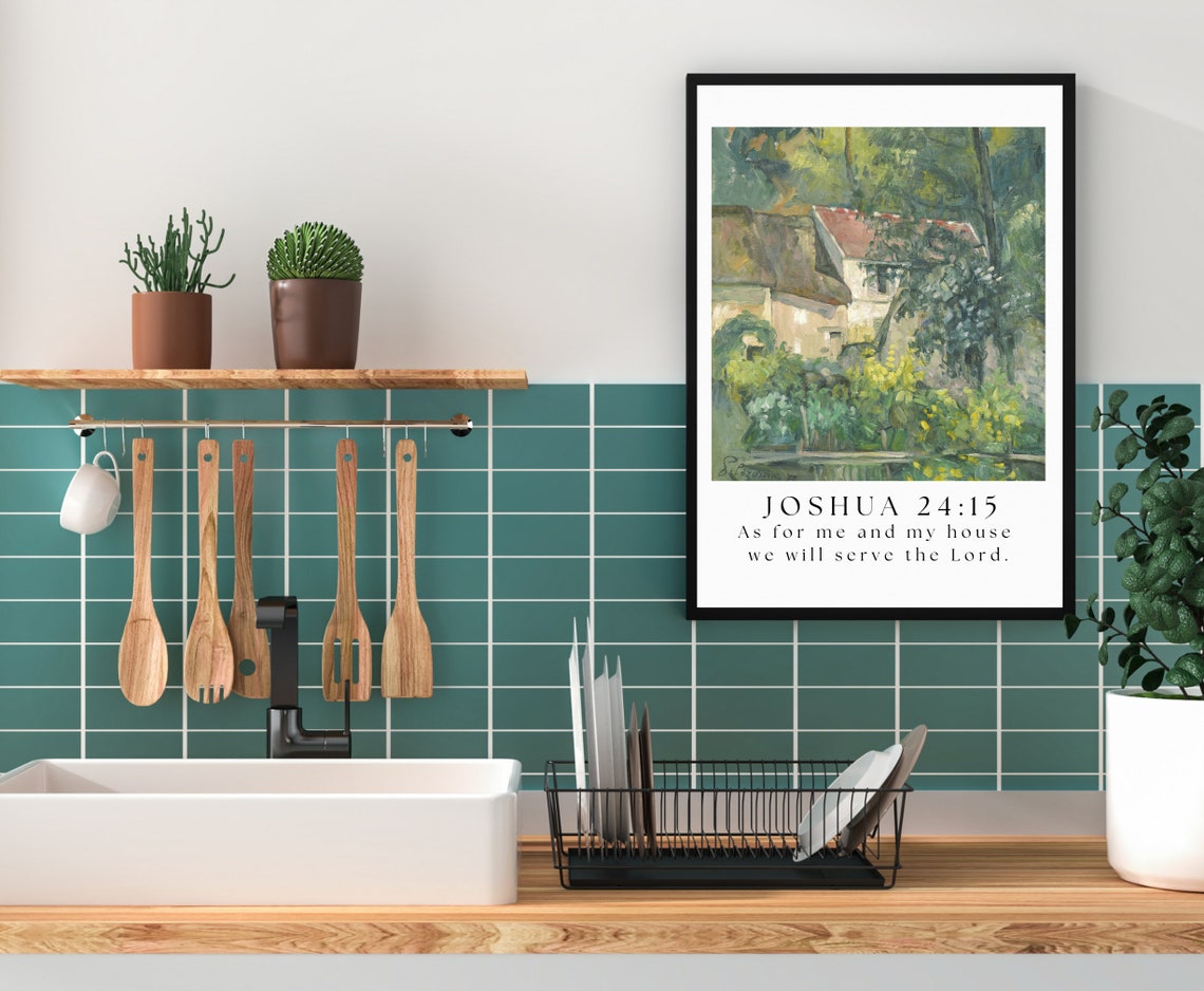 Joshua 24:15 Bible Verse Wall Art Christian Wall Poster - Etsy