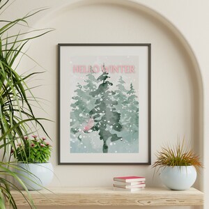 Hello Winter Wall Art Digital Print, Hello Winter Wall Decor, Hello ...