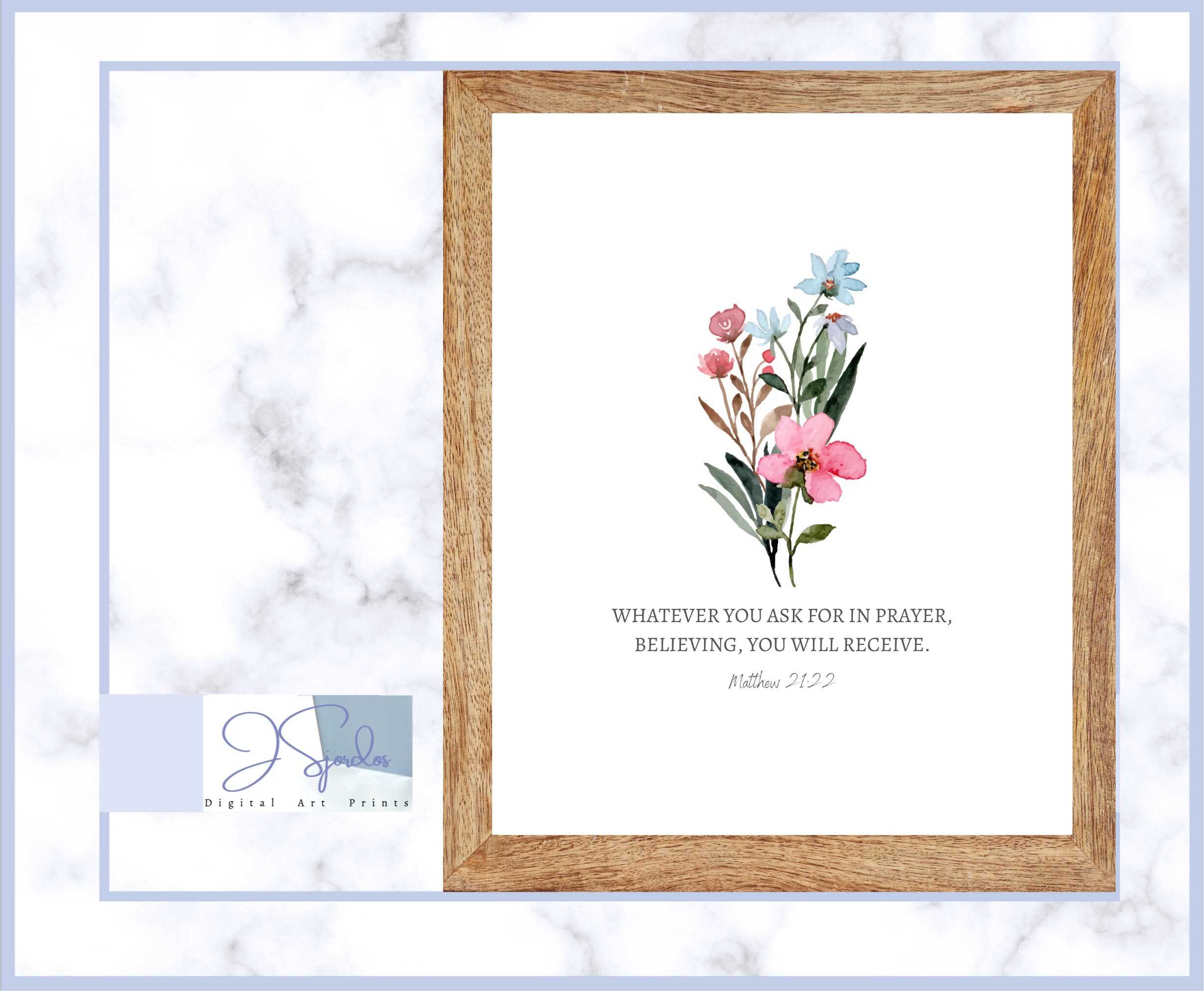 Matt 21:22 Printable Bible Verse, Christian Art Religious Home Decor ...