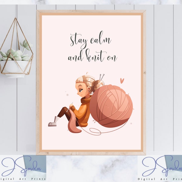 Knitting Poster - Etsy