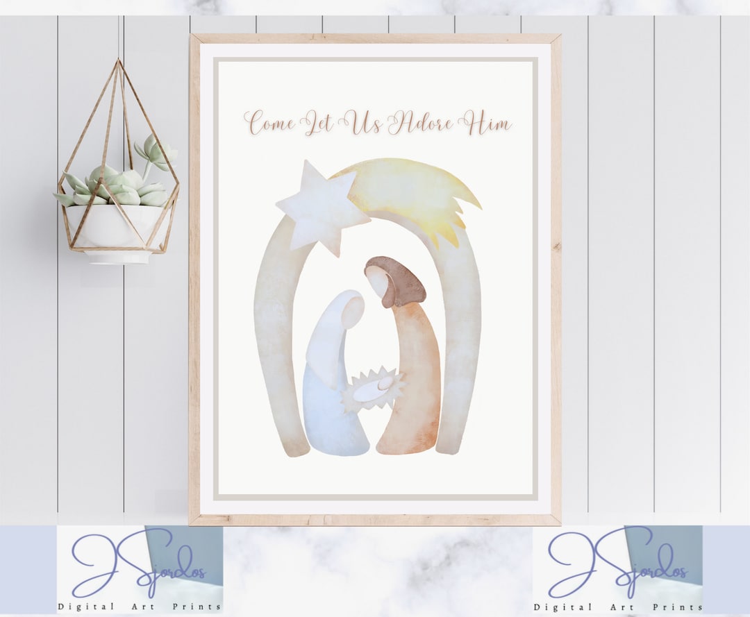 Christian Wall Decor for Christmas, Nativity Scene, Wall Art Religious ...