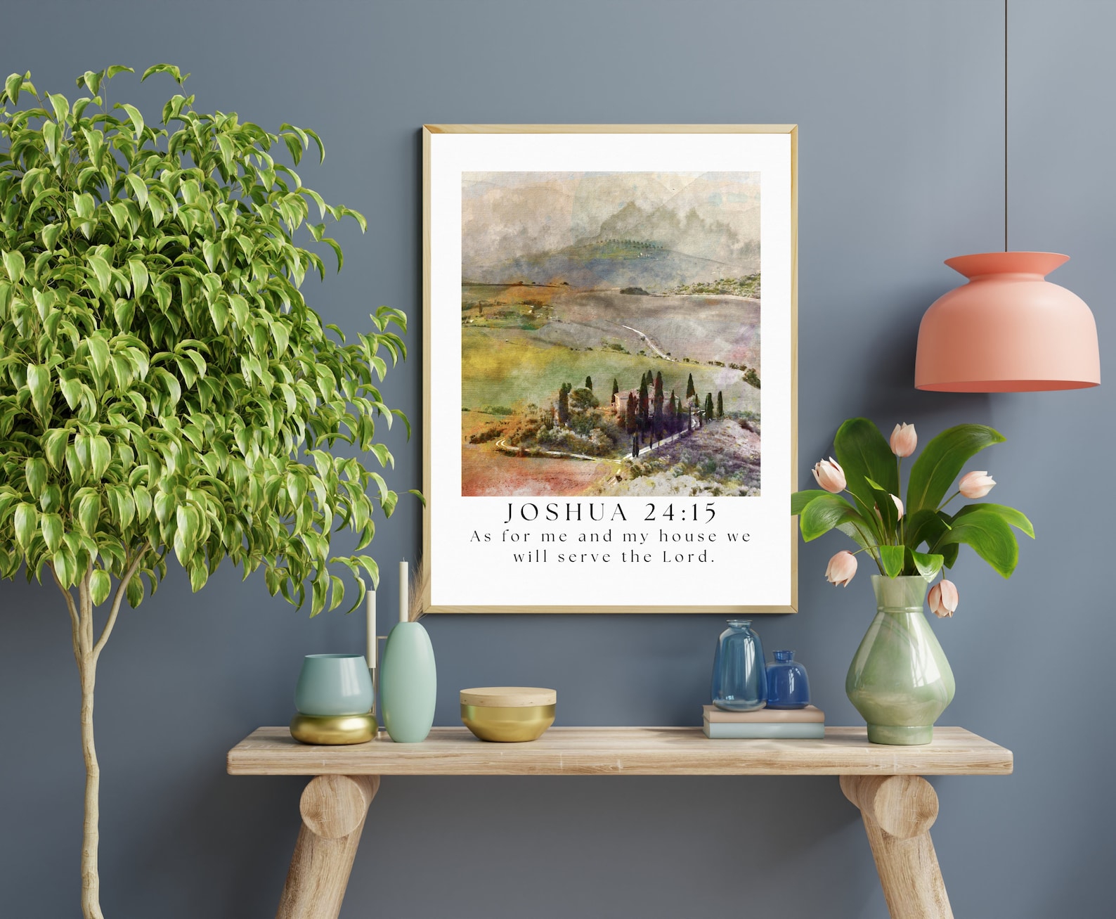 Joshua 24:15 Bible Verse Wall Art Christian Wall Poster - Etsy