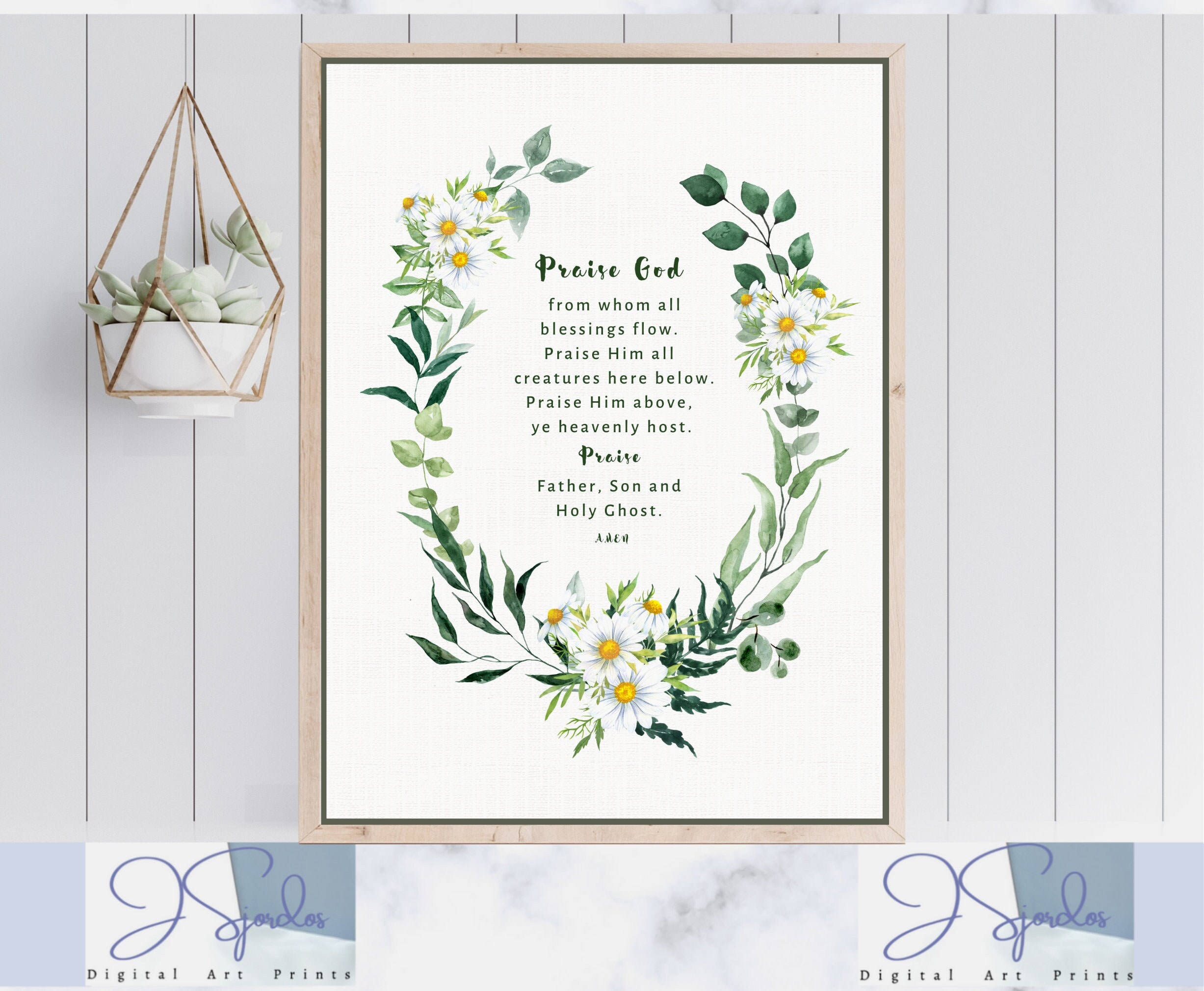 Doxology Art Print, Doxology Wall Art, Hymn of Praise Printable Art ...