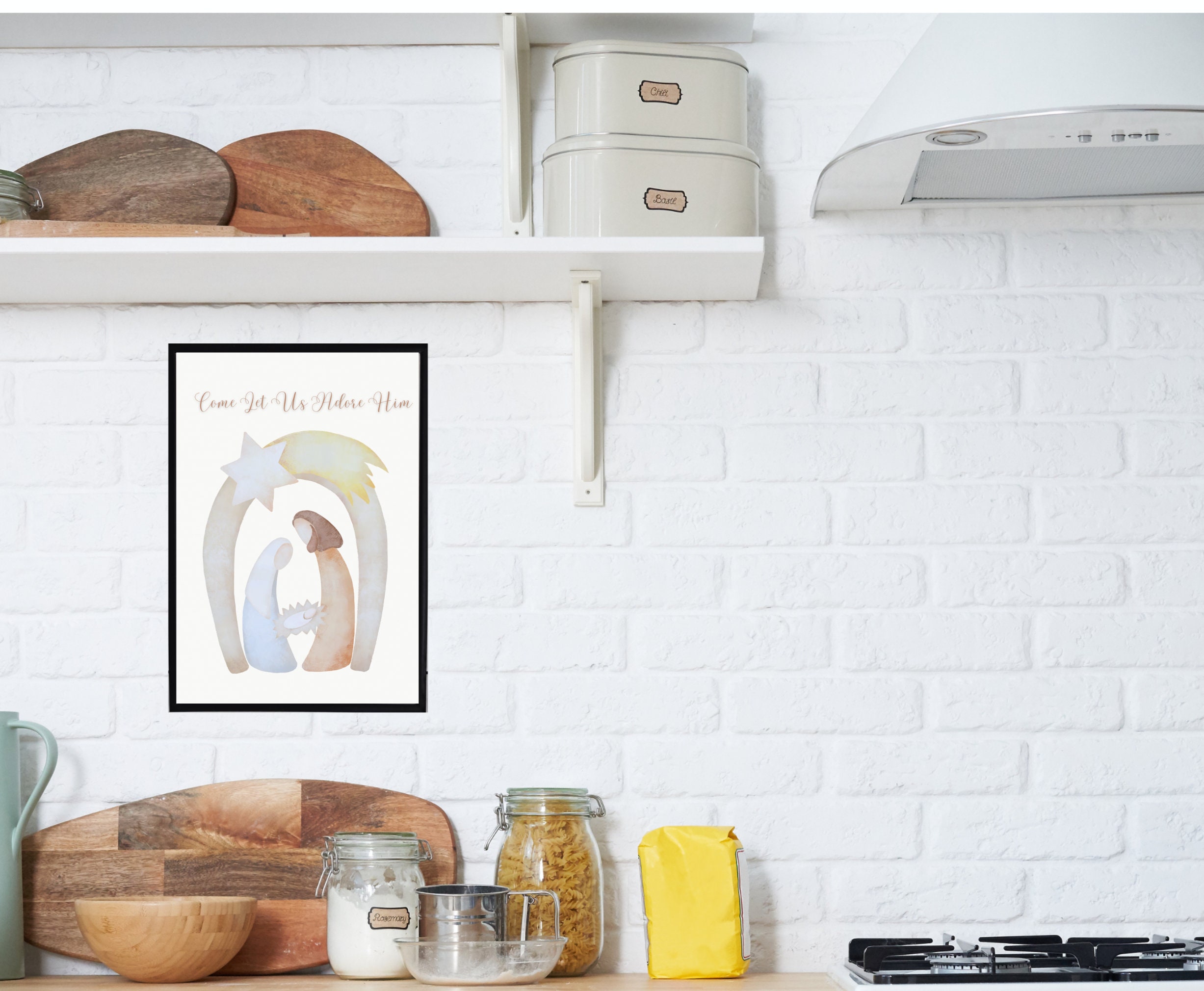 Christian Wall Decor for Christmas, Nativity Scene, Wall Art Religious ...