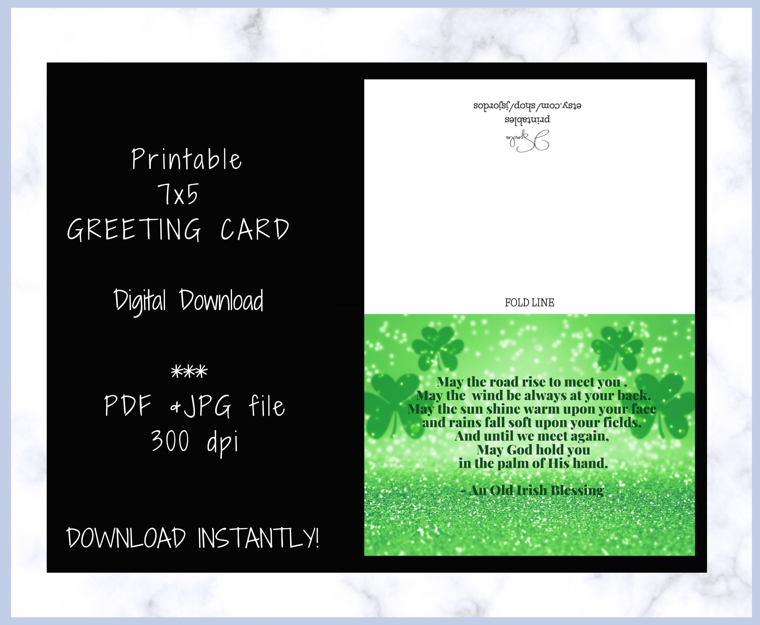 An Old Irish Blessing, Printable Cards St. Patrick's Day, Happy St ...