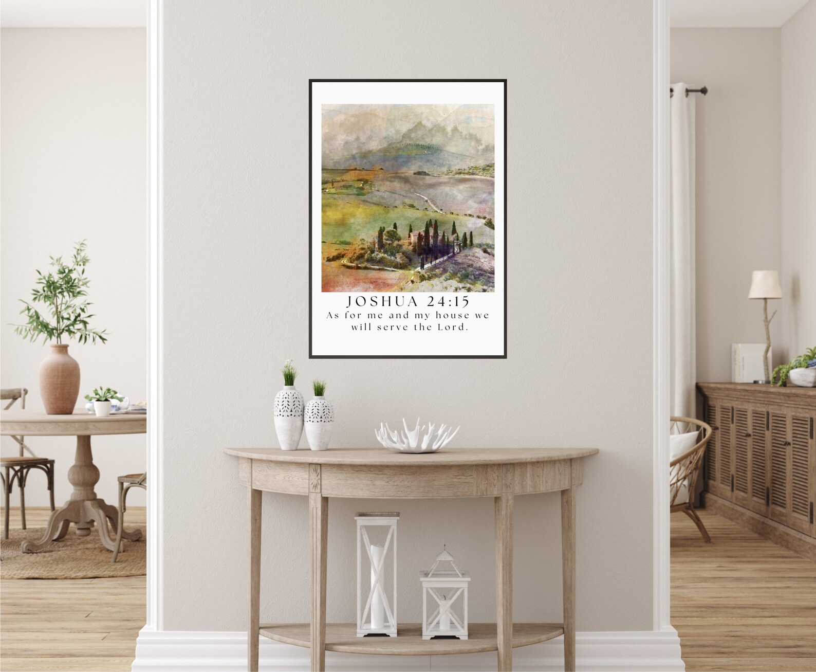 Joshua 24:15 Bible Verse Wall Art Christian Wall Poster - Etsy