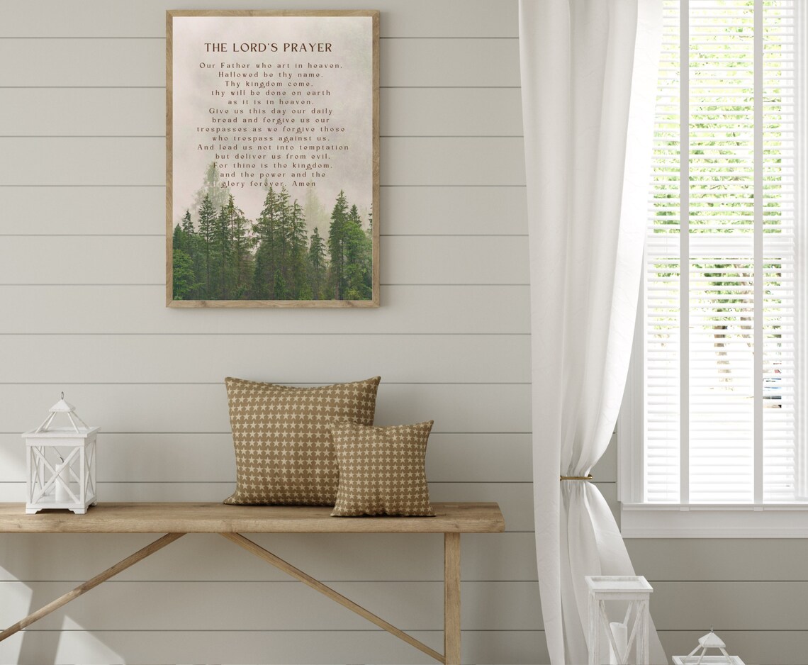 The Lord's Prayer Poster, Pdf, Christian Prayer, Faith Prayer ...