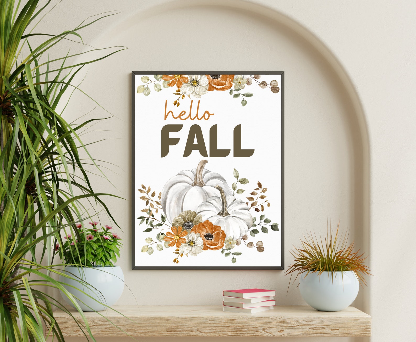 Hello Fall Art Hello Fall Digital Print Fall Home Decor - Etsy