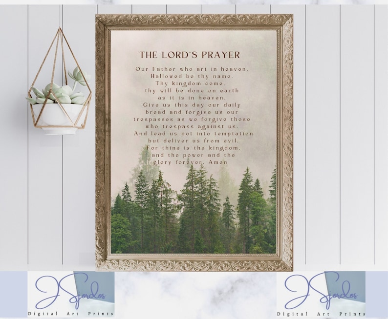 The Lord's Prayer Poster, Pdf, Christian Prayer, Faith Prayer ...