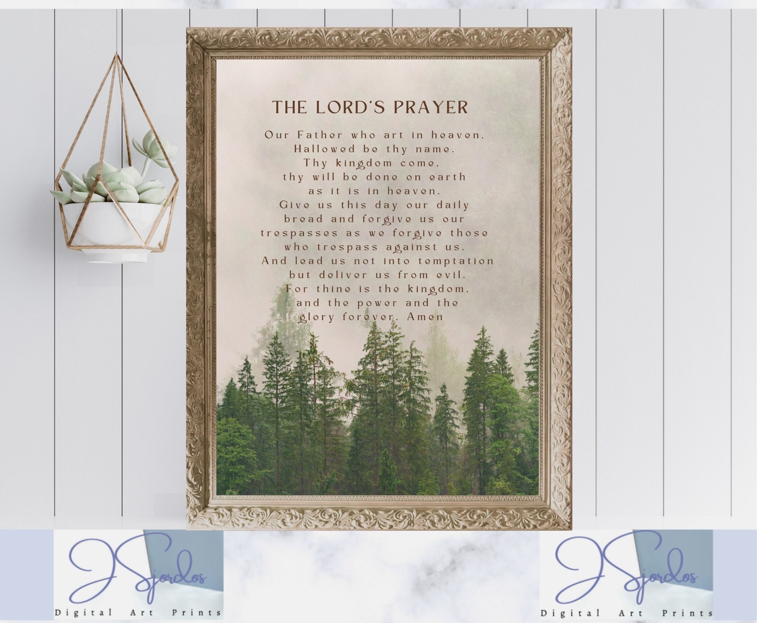 The Lord's Prayer Poster, Pdf, Christian Prayer, Faith Prayer ...