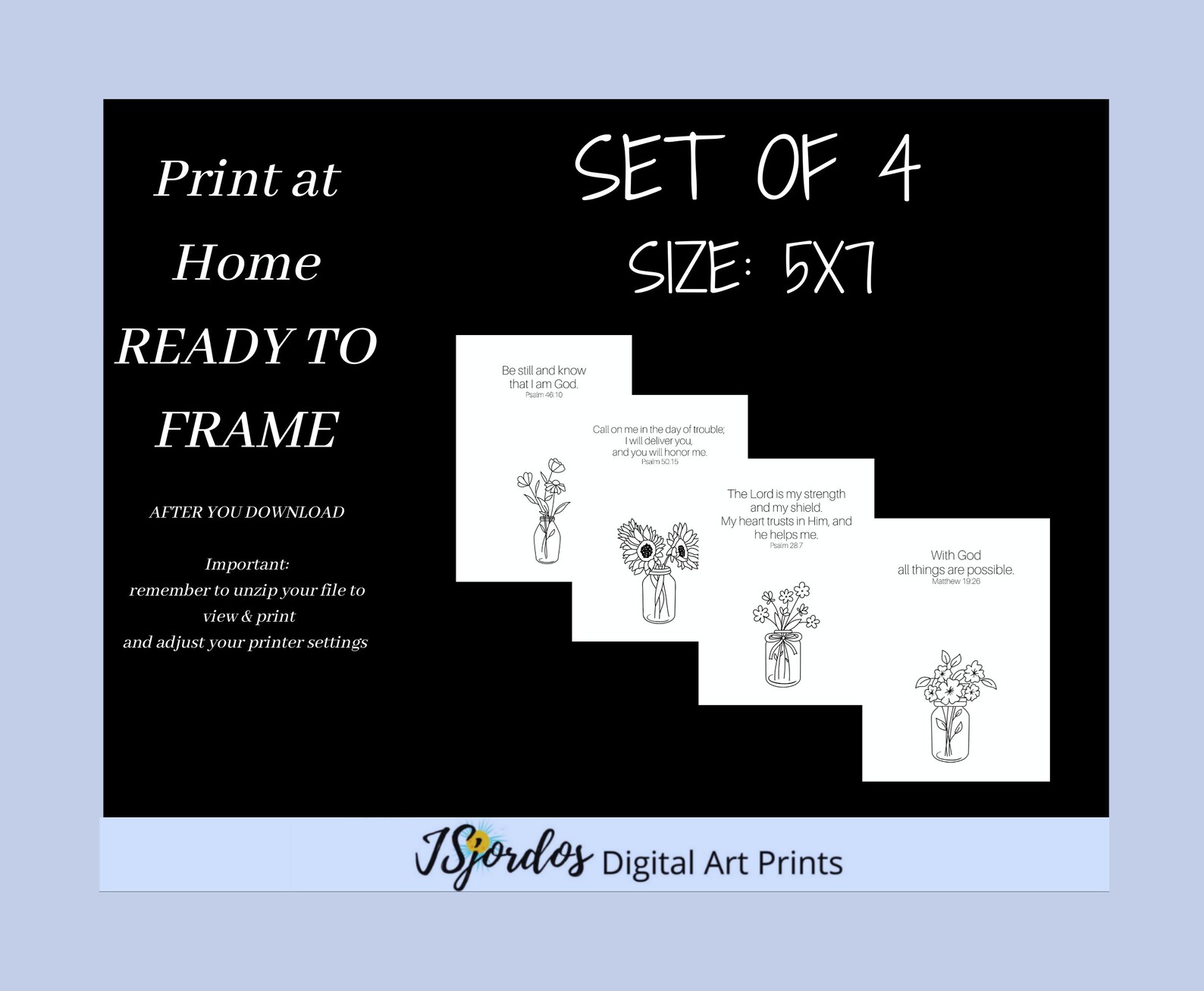 Printable Bible Verse Christian Wall Art Religious Home Decor | Etsy