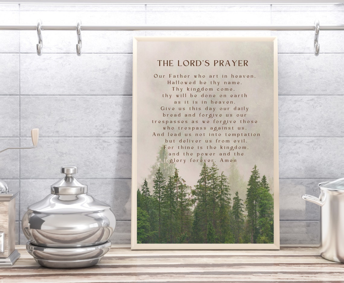 The Lord's Prayer Poster, Pdf, Christian Prayer, Faith Prayer ...