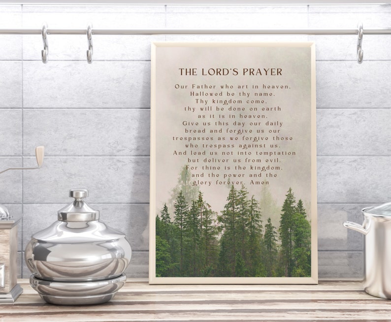 The Lord's Prayer Poster, Pdf, Christian Prayer, Faith Prayer ...