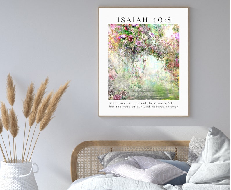 Isaiah 40:8 Scripture Wall Art, Christian Posters, Religious Gifts ...