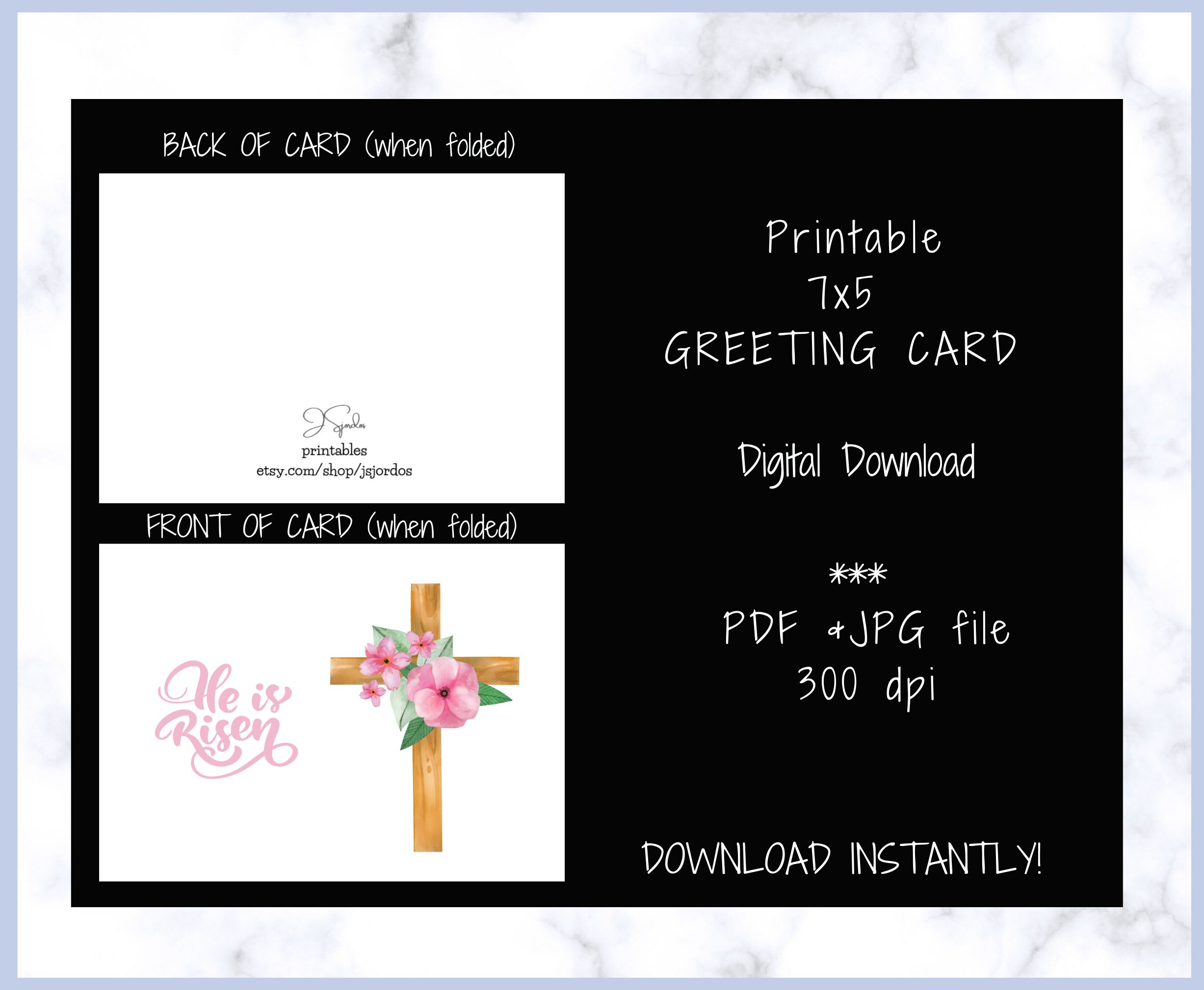 Printable Easter Card, Resurrection Day, Religious Easter Cards ...