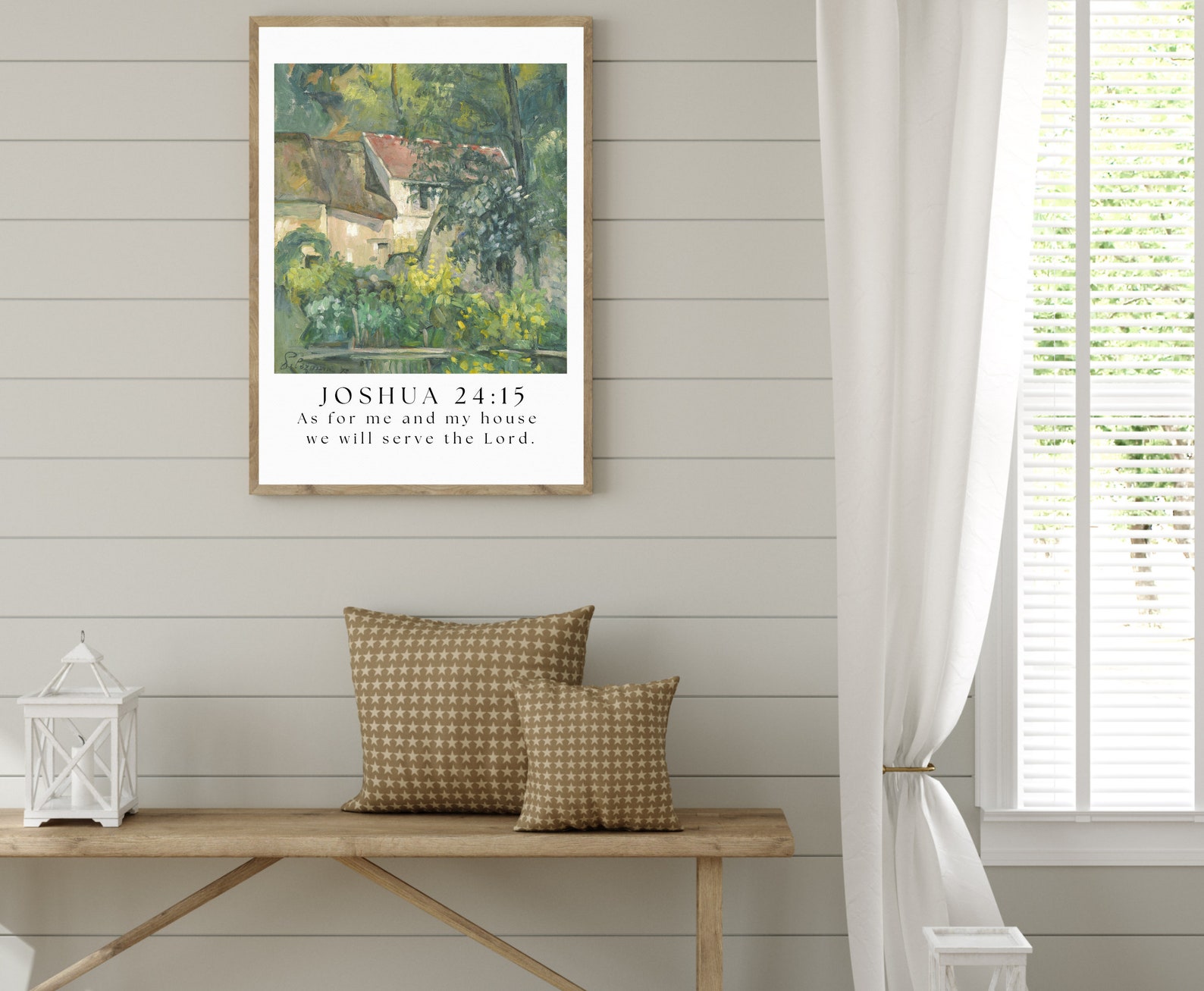 Joshua 24:15 Bible Verse Wall Art Christian Wall Poster - Etsy