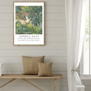 Joshua 24:15 Bible Verse Wall Art, Christian Wall Poster, Modern ...