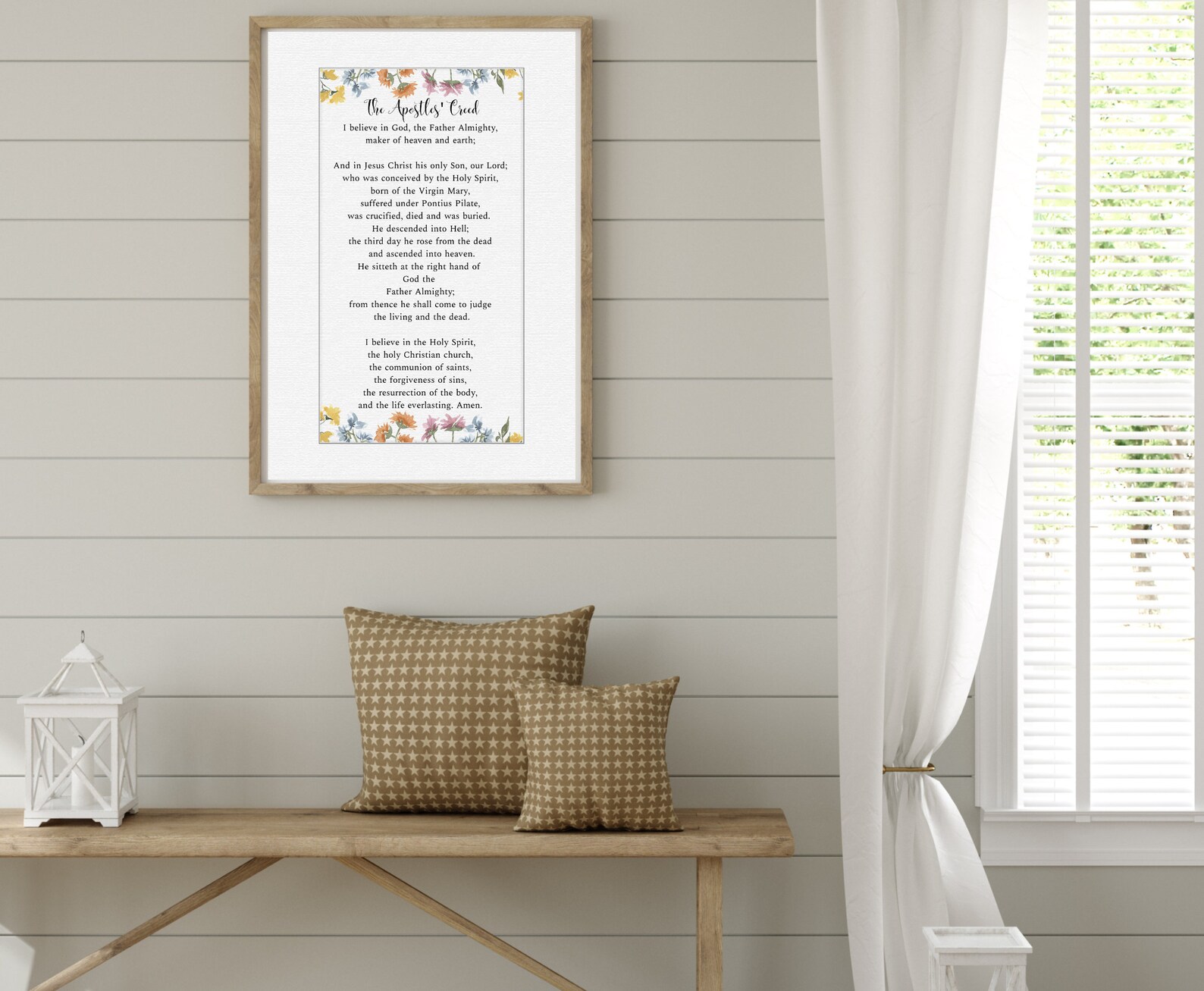 The Apostles' Creed Pdf, Christian Statement of Faith, Christian Wall ...