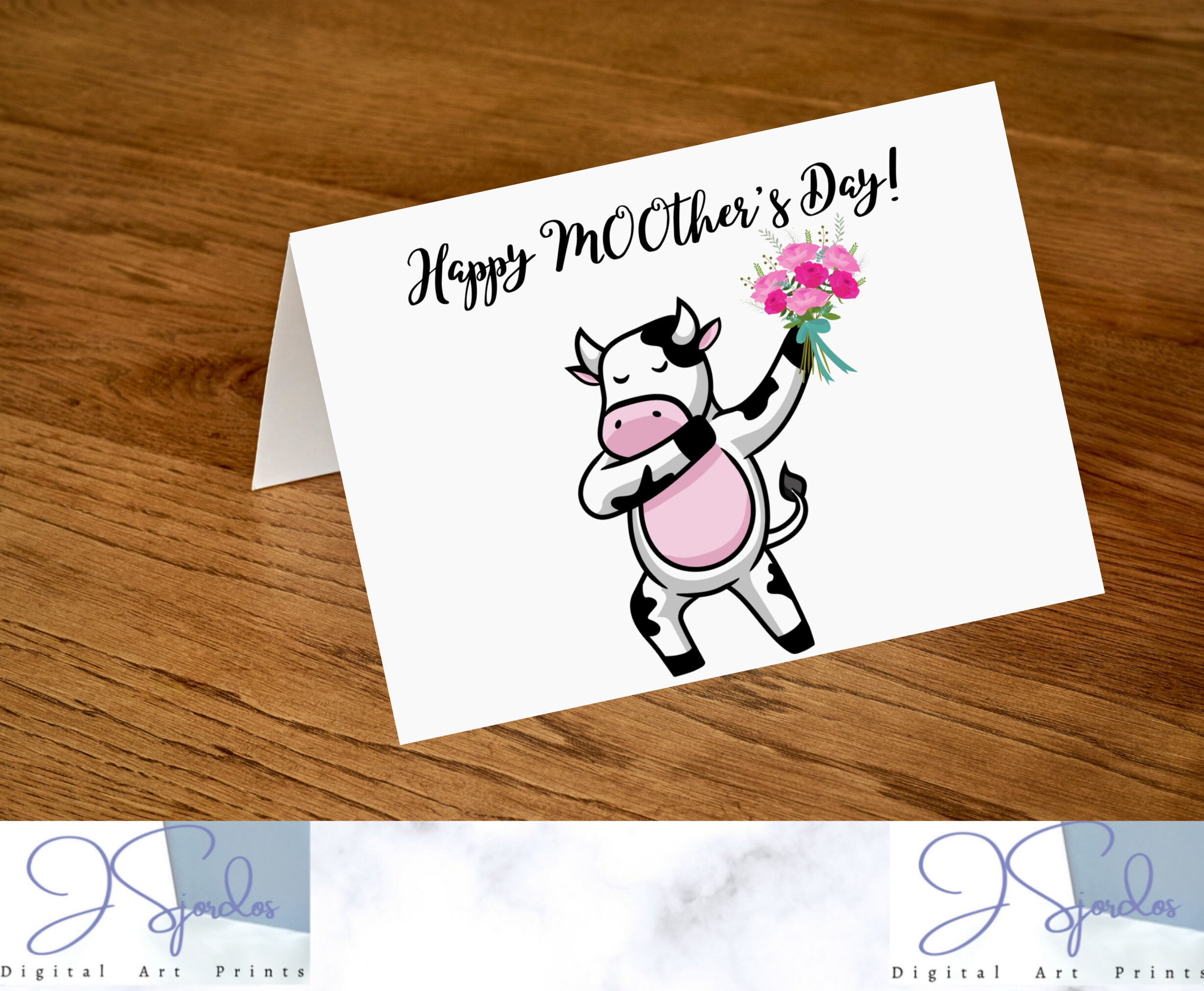 Cow Card Mother's Day Printable, Cow Card for Mom, Mothers Day Card ...