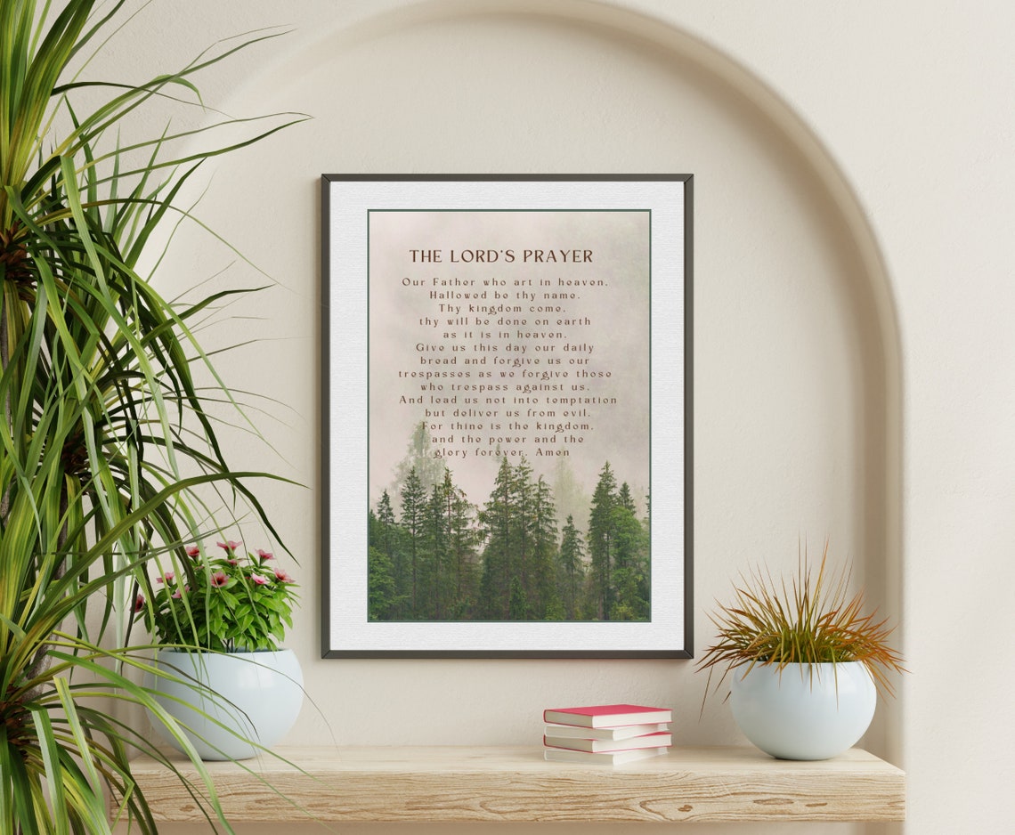 The Lord's Prayer Poster, Pdf, Christian Prayer, Faith Prayer ...