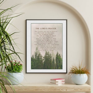 The Lord's Prayer Poster, Pdf, Christian Prayer, Faith Prayer ...