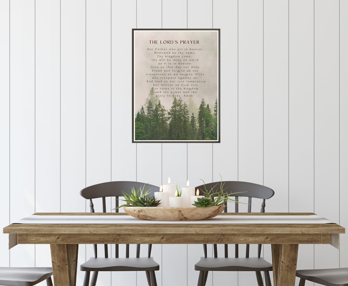 The Lord's Prayer Poster, Pdf, Christian Prayer, Faith Prayer ...