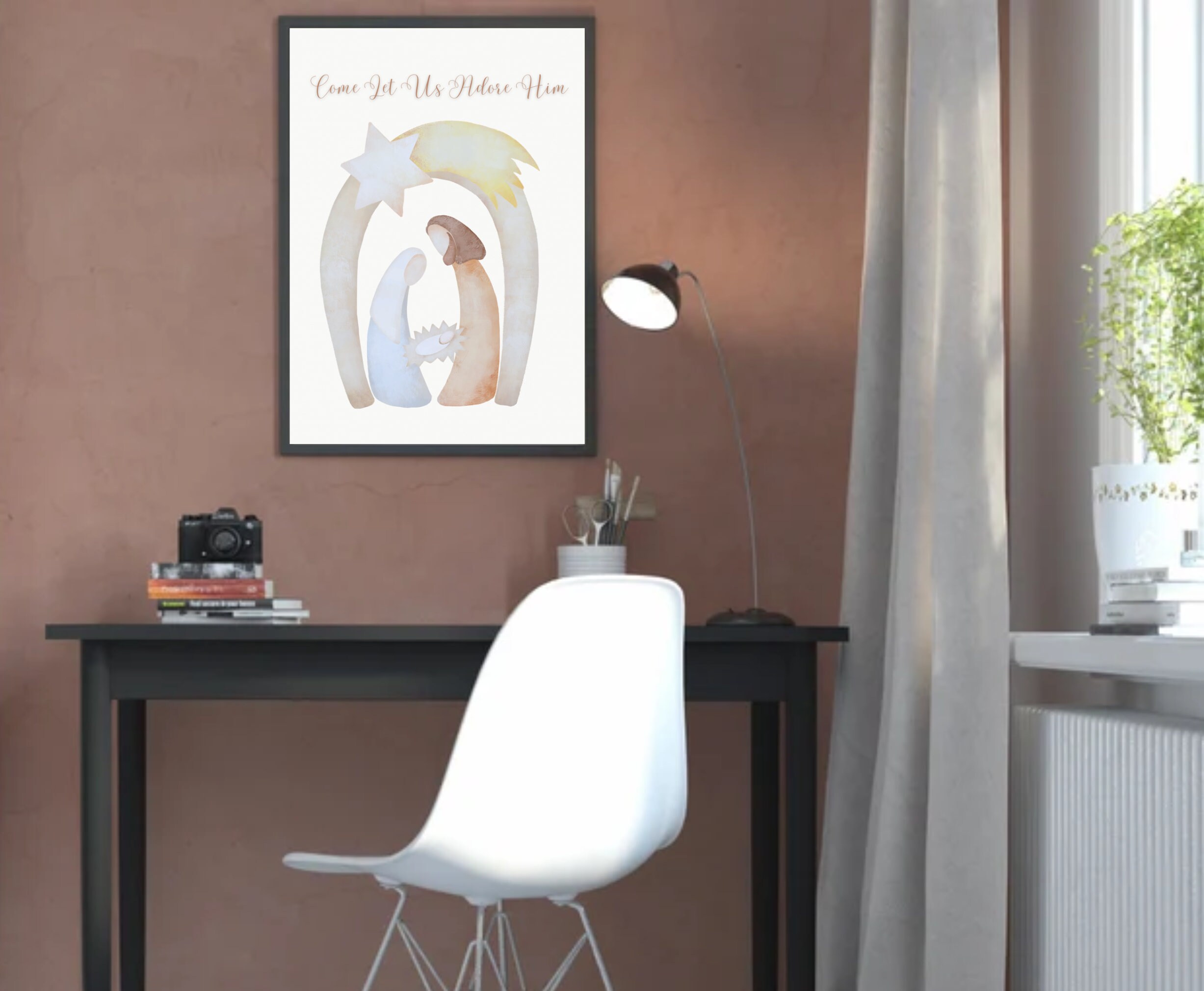 Christian Wall Decor for Christmas, Nativity Scene, Wall Art Religious ...