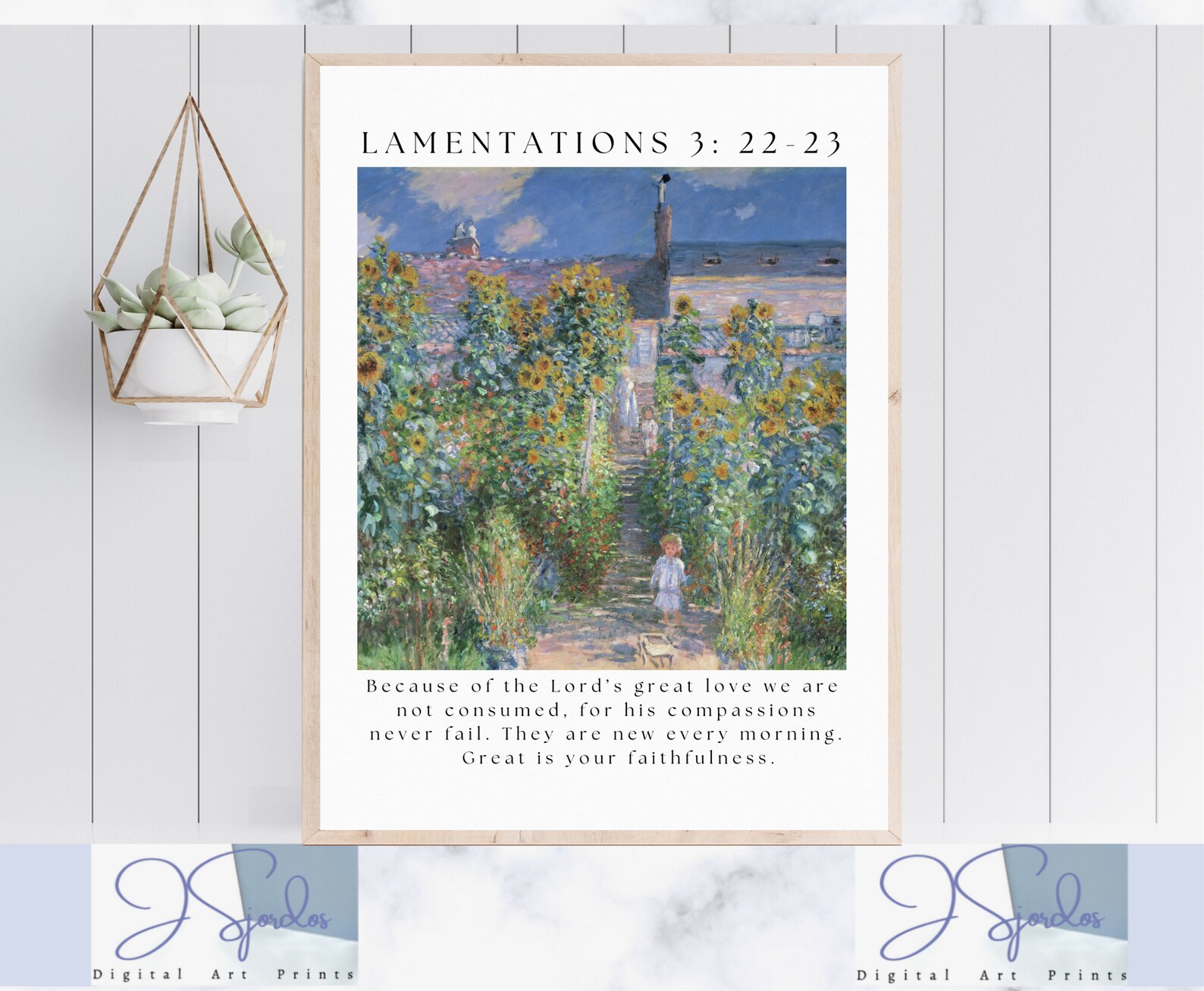 Bible Verse Wall Poster Lamentations 3: 22-23 Scripture Wall - Etsy