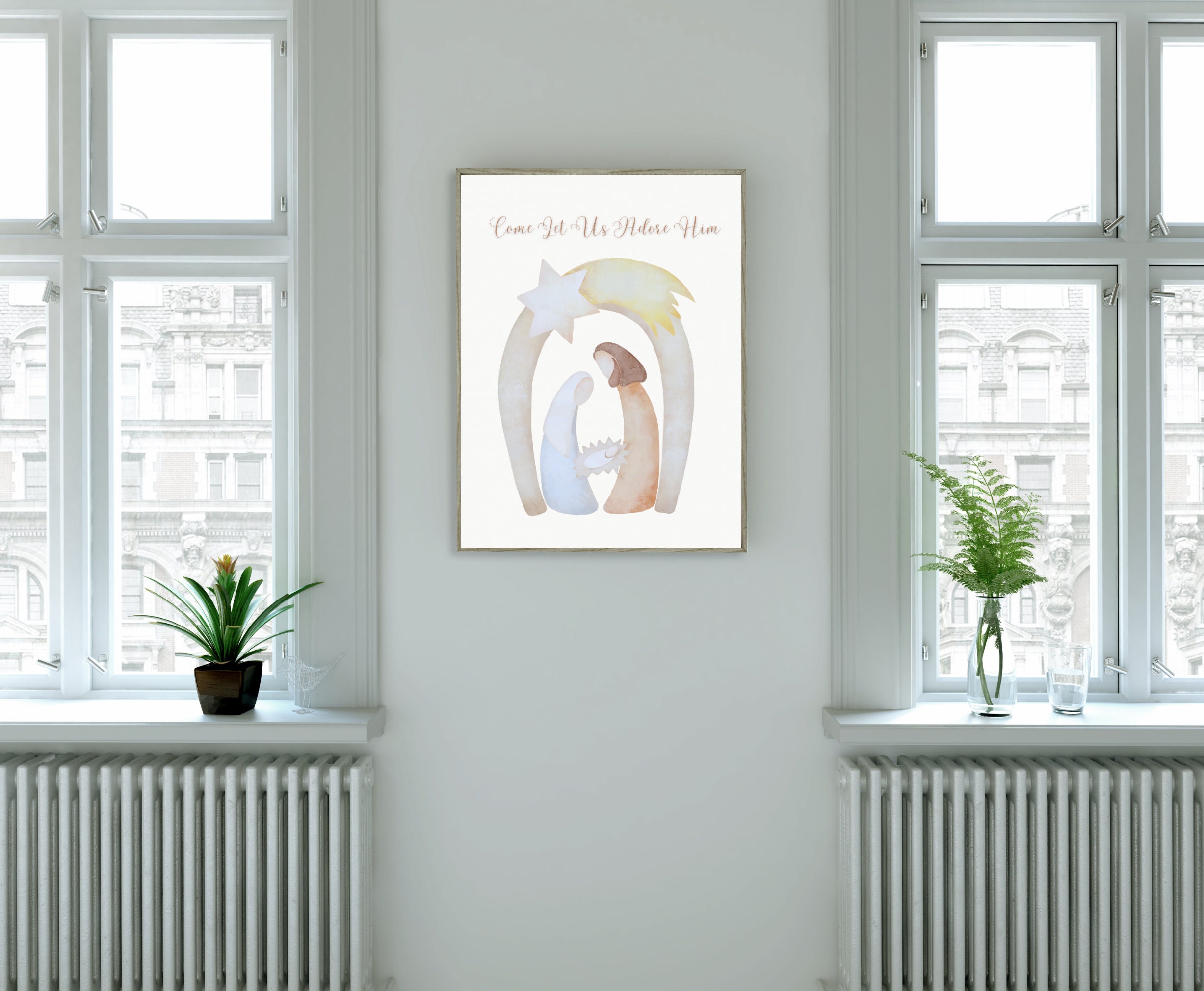 Christian Wall Decor for Christmas, Nativity Scene, Wall Art Religious ...