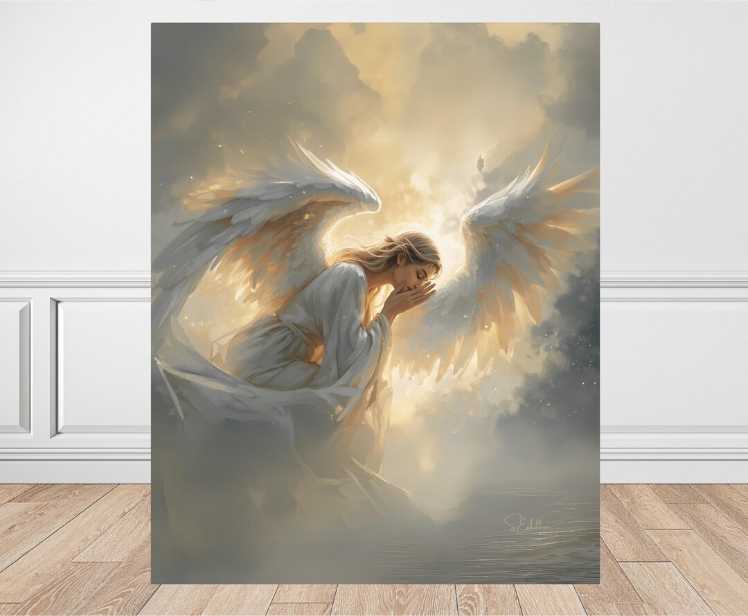 Messenger Angel Christian Wall Art, Digital Art Print, Printable ...
