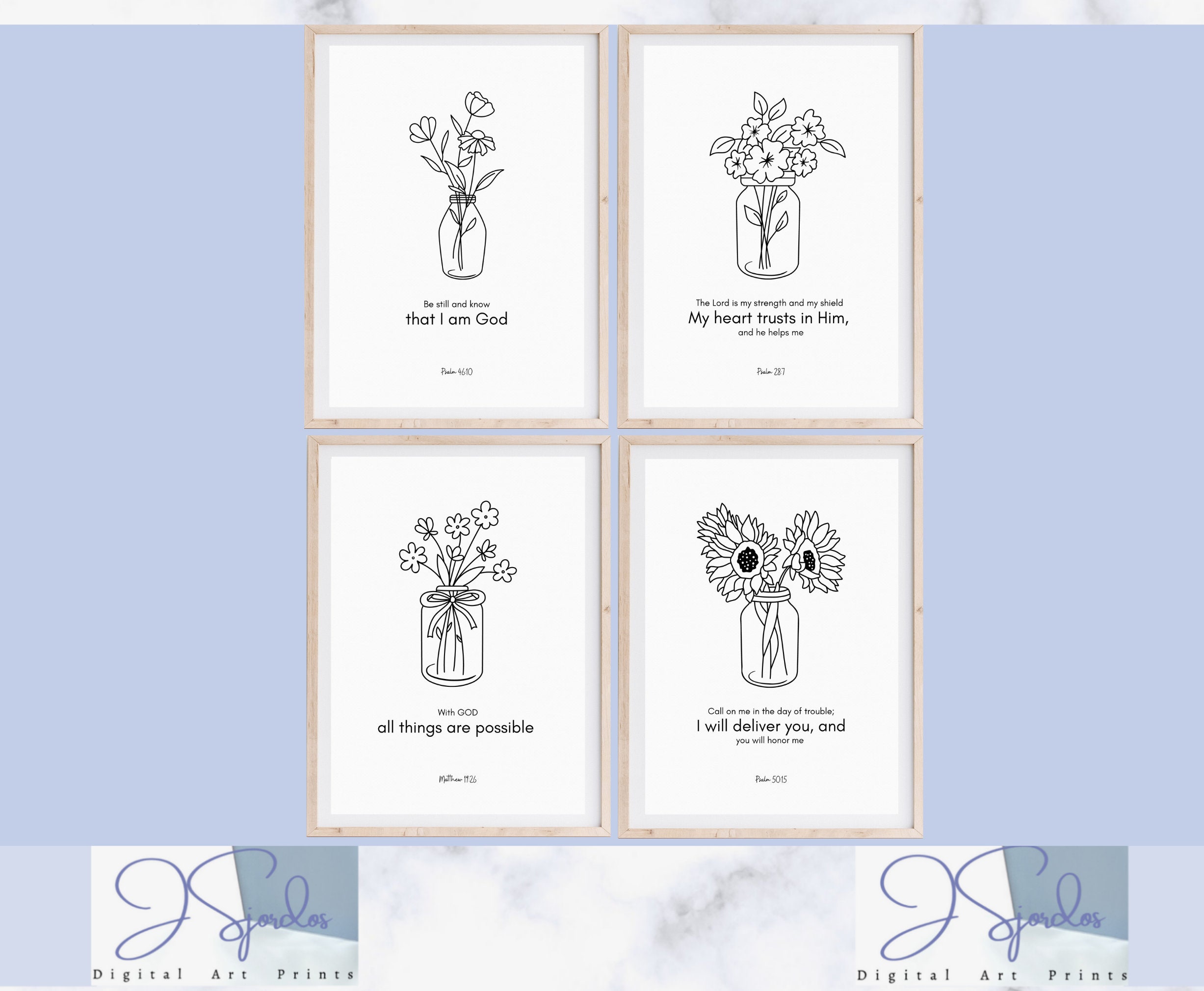 Printable Bible Verse Christian Wall Art Religious Home Decor Digital ...