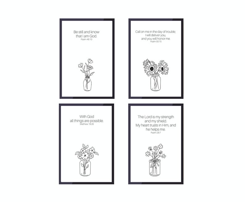 Printable Bible Verse Christian Wall Art Religious Home Decor | Etsy