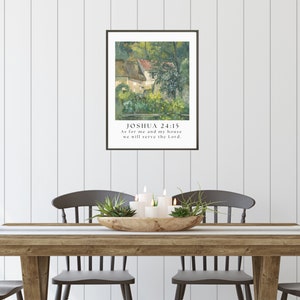 Joshua 24:15 Bible Verse Wall Art, Christian Wall Poster, Modern ...