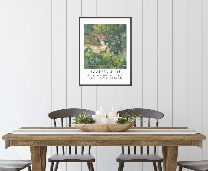 Joshua 24:15 Bible Verse Wall Art Christian Wall Poster - Etsy