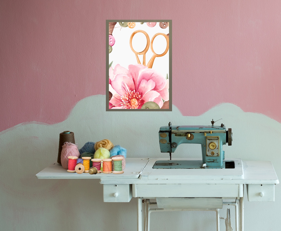 Sewing Room Wall Picture Art Printables Sewing Room Wall - Etsy